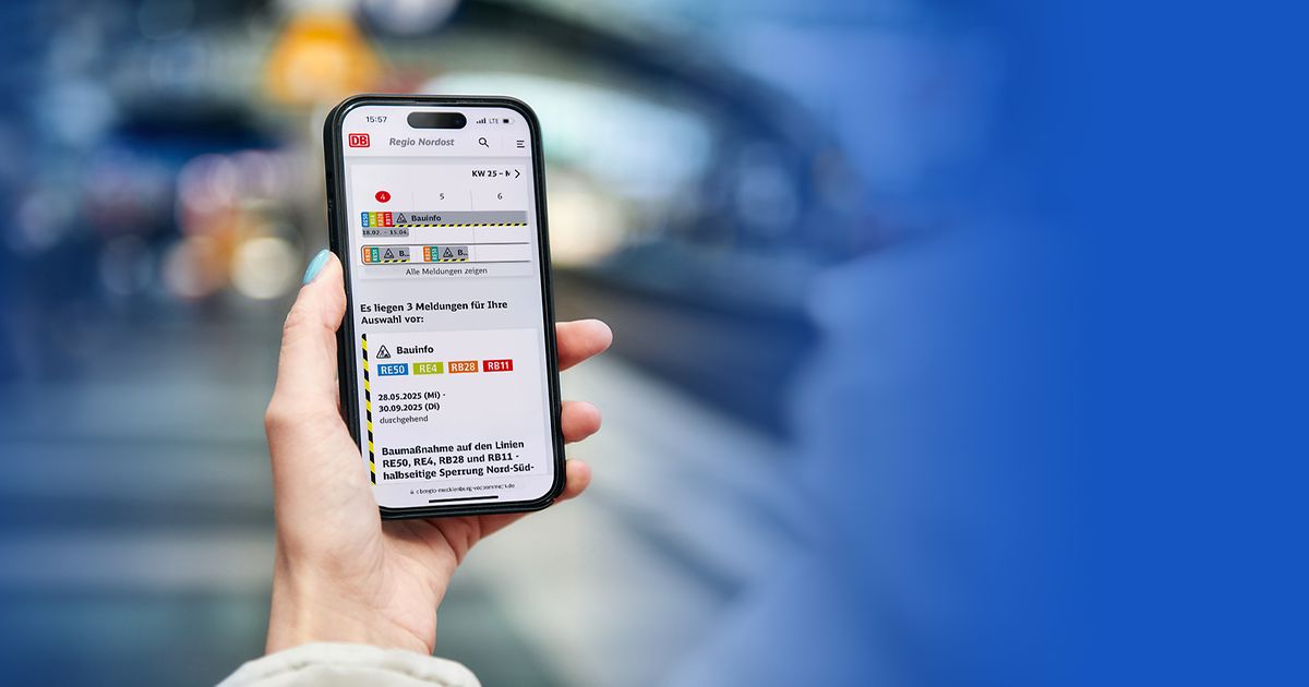 Infokanäle zu Baustellen und Störungen in MV